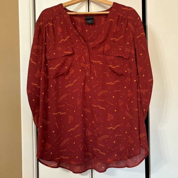 torrid | Tops | Torrid Harper Harry Potter Gryffindor House Dark Red ...